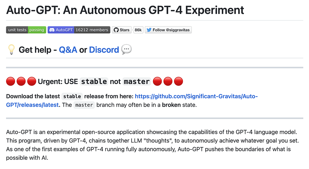 [GN] Auto-GPT - GPT-4를 자동화 하는 실험적 오픈소스 - 읽을거리&정보공유 - 파이토치 한국 사용자 모임