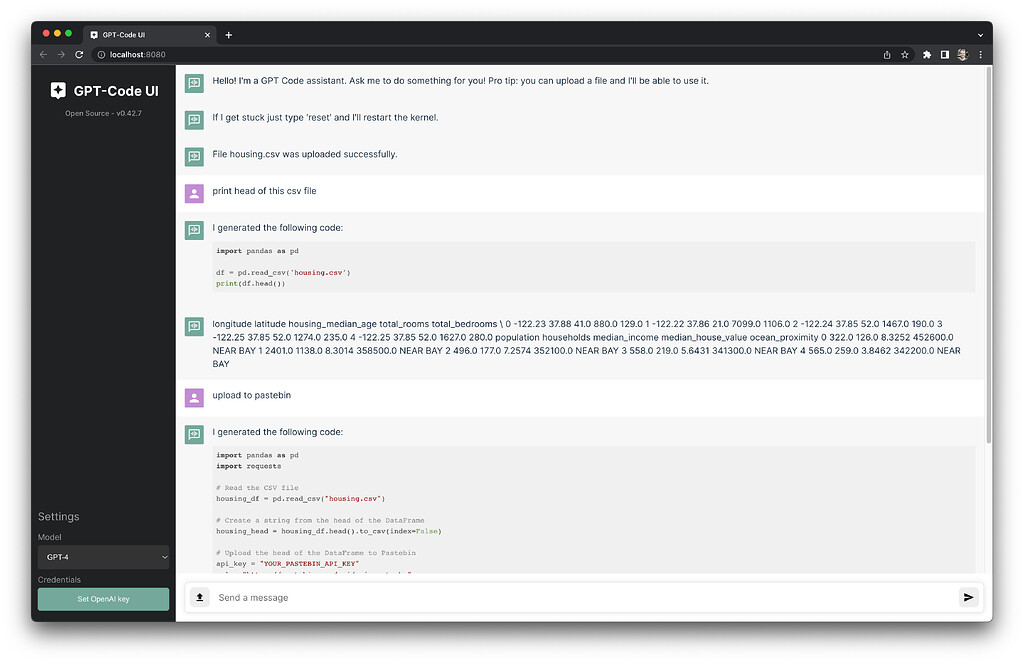 [GN] GPT-Code UI - OpenAI ChatGPT 의 Code Interpreter 오픈소스 구현버전 - 읽을거리&정보공유 - 파이토치 한국 사용자 모임