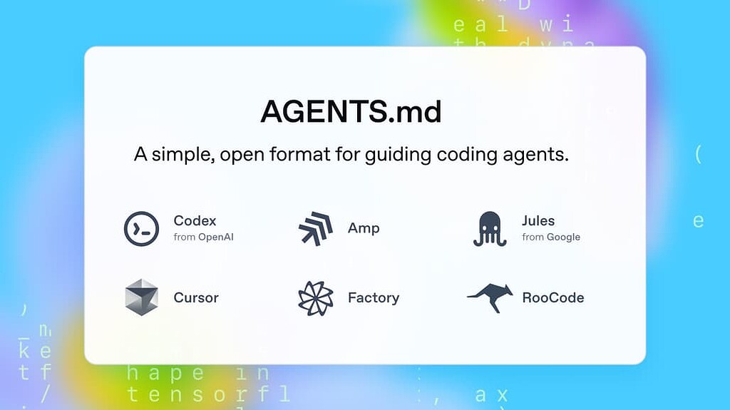 AGENTS.md: OpenAI가 제안하는, AI 코딩 에이전트를 위한 새로운 문서 표준 - 읽을거리&정보공유 - 파이토치 한국 사용자 모임