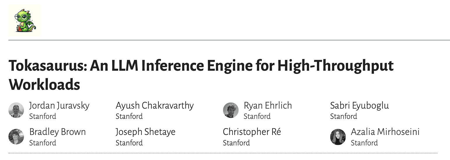 Tokasaurus: 고처리량 LLM 배치 추론을 위한 최적화 엔진 (feat. Stanford Scaling Intelligence Lab) - 읽을거리&정보공유 - 파이 ...