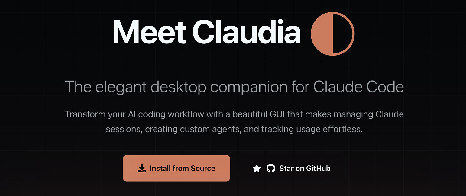 Claudia: Claude Code를 기반으로 하는, 커스텀 에이전트를 생성하고 프로젝트를 관리하는 GUI 애플리케이션 ...
