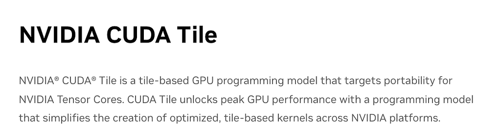 CUDA Tile: NVIDIA가 제시하는 차세대 타일(Tile) 기반 GPU 프로그래밍 (feat. cuTile Python ...