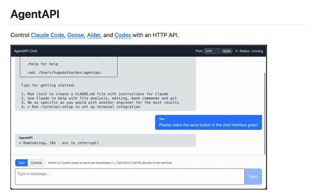 AgentAPI: AI Code Assistant를 위한 통합 HTTP API - 읽을거리&정보공유 - 파이토치 한국 사용자 모임