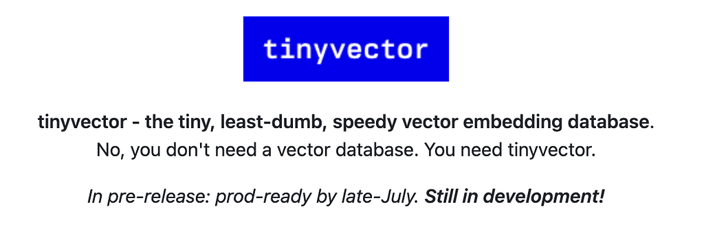 [GN] tinyvector - 작고 빠른 벡터 임베딩 데이터베이스 오픈소스 - 읽을거리&정보공유 - 파이토치 한국 사용자 모임