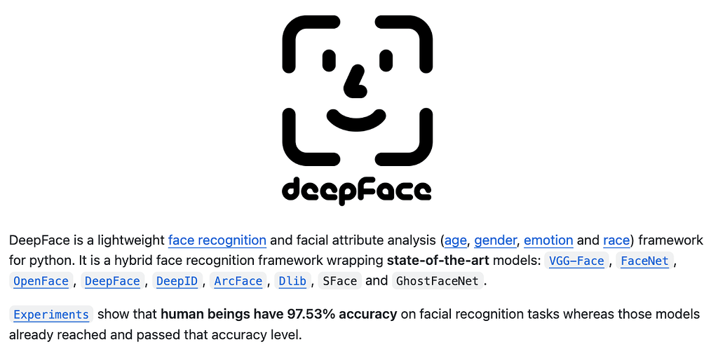 DeepFace, 얼굴 인식 및 분석을 위해 다양한 모델을 통합하여 사용할 수 있는 경량 라이브러리 - 읽을거리&정보공유 ...