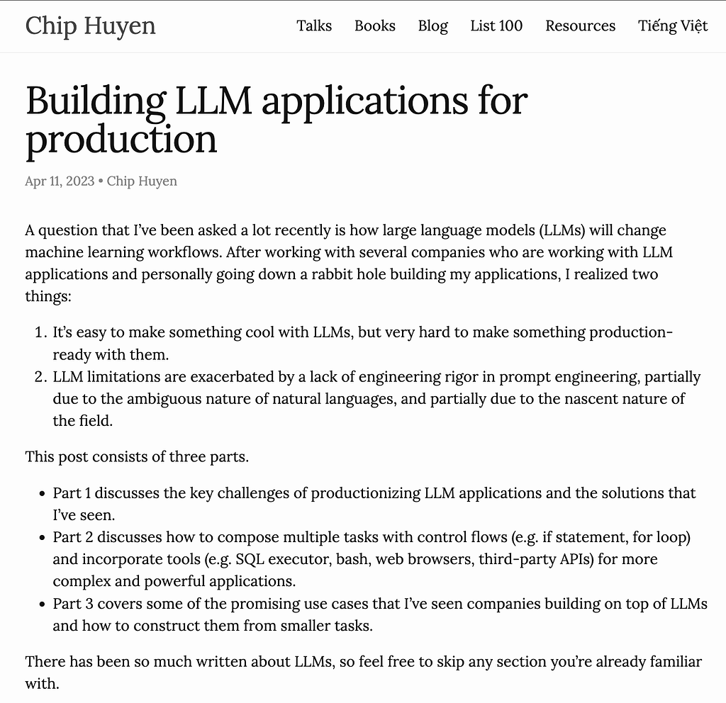 [GN] 프로덕션용 LLM 어플리케이션 구축하기 - 읽을거리&정보공유 - 파이토치 한국 사용자 모임