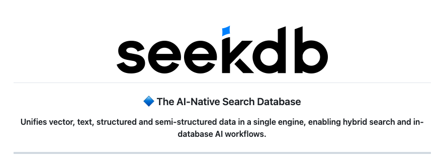 SeekDB: 분산 관계형 DB OceanBase 기반의 AI 네이티브 검색 데이터베이스 - 읽을거리&정보공유 - 파이토치 한국 사용자 모임